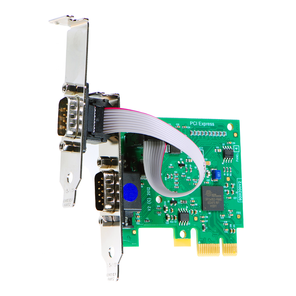 Intashield 2 Port RS232 Low Profile PCI Express Serial Card - IX-250 ...