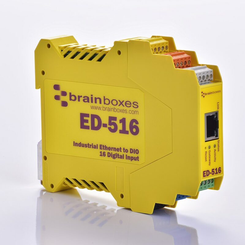 ED-588 Ethernet to 8 Digital Inputs and 8 Digital Outputs + ASCII Gateway - Brainboxes