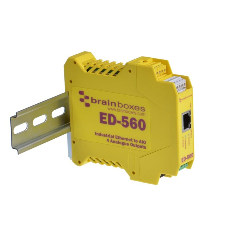 ED-560 Ethernet to 4 Analogue Outputs + ASCII Gateway - Brainboxes