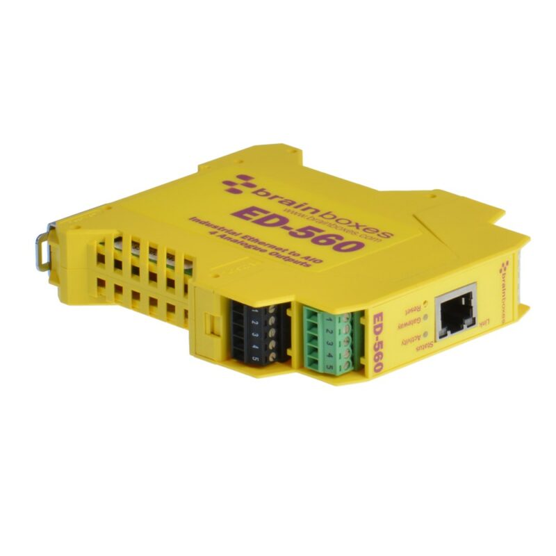 ED-560 Ethernet to 4 Analogue Outputs + ASCII Gateway - Brainboxes
