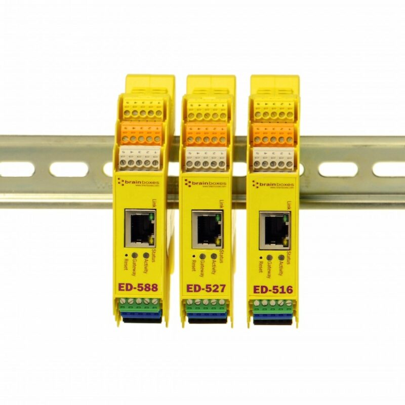 ED-588 Ethernet to 8 Digital Inputs and 8 Digital Outputs + ASCII Gateway - Brainboxes