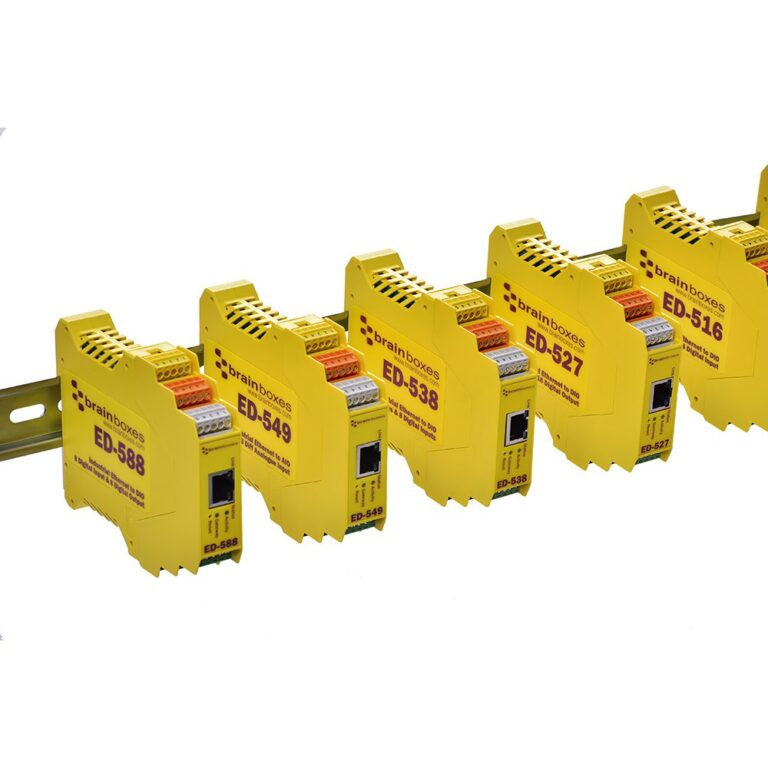 ED-538 Ethernet to 4 Relays and 8 Digital Inputs + ASCII Gateway - Brainboxes