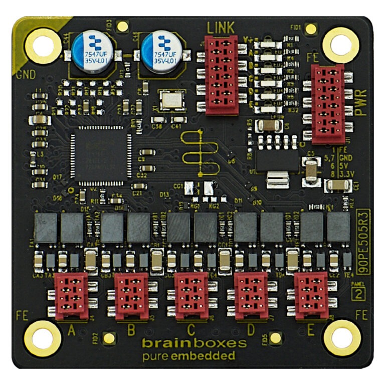PE-505 Pure Embedded Industrial 5 Port 10/100 Ethernet Switch - Brainboxes