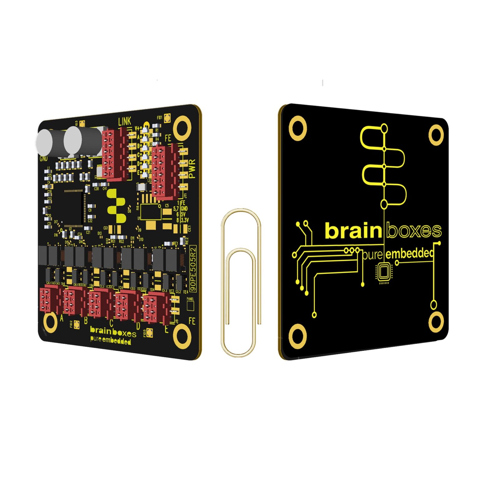 PE-505 Pure Embedded Industrial 5 Port 10/100 Ethernet Switch - Brainboxes