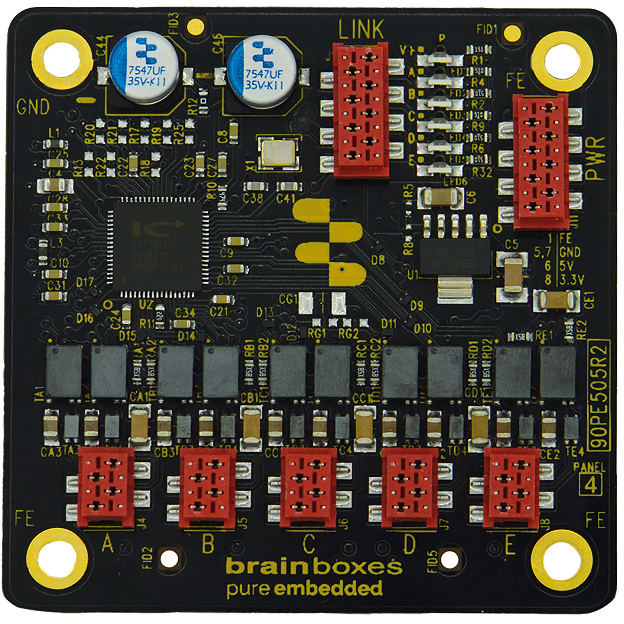 PE-505 Pure Embedded 10/100 5 Port Ethernet Switch - Brainboxes